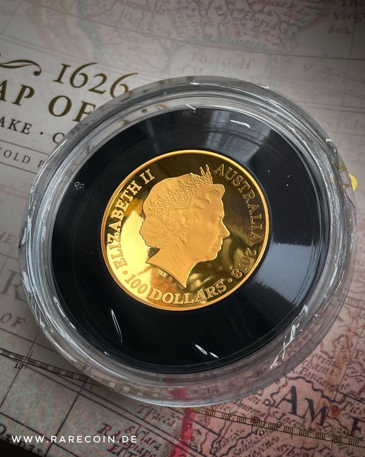 World Map 1626 - 1 oz Gold Coin - 2018