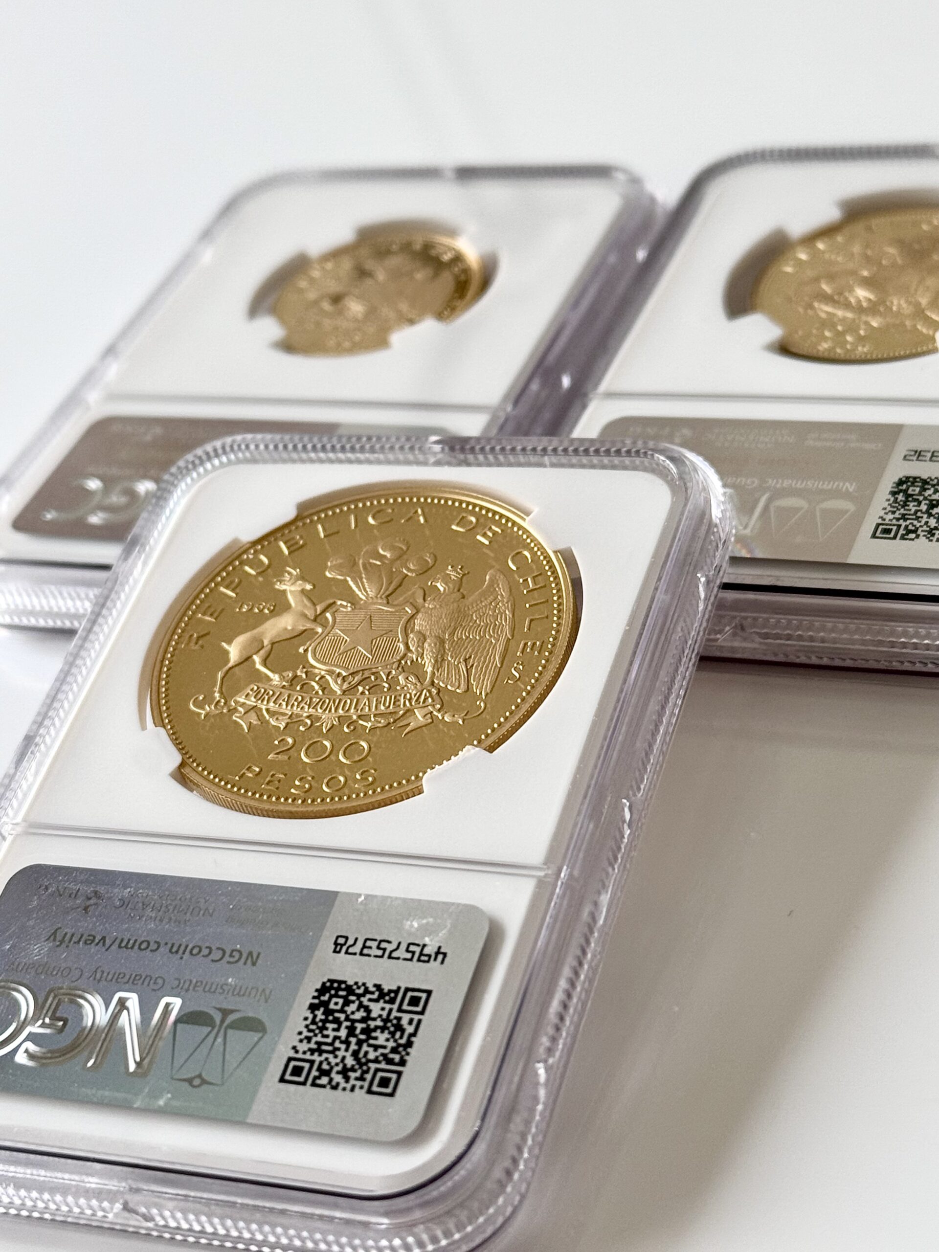 Chile - 1968 - 3 Goldmünzen Proof Set