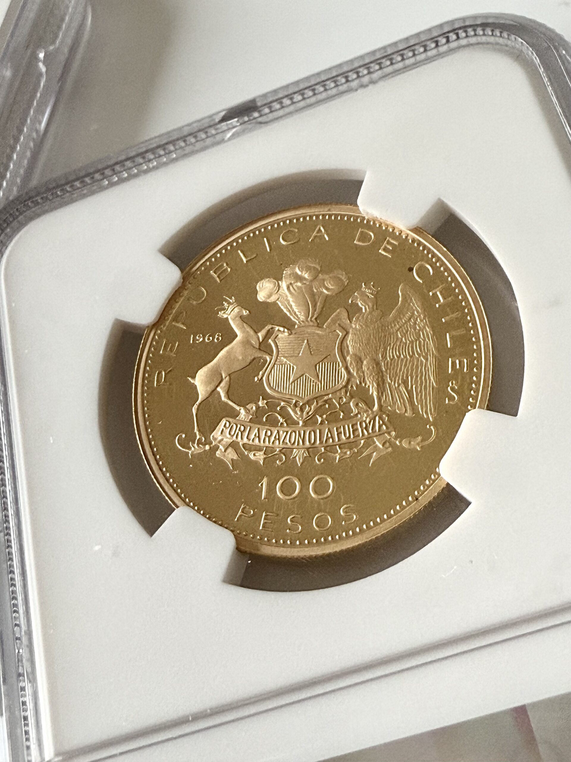 Chile - 1968 - 3 Gold Coins Proof Set