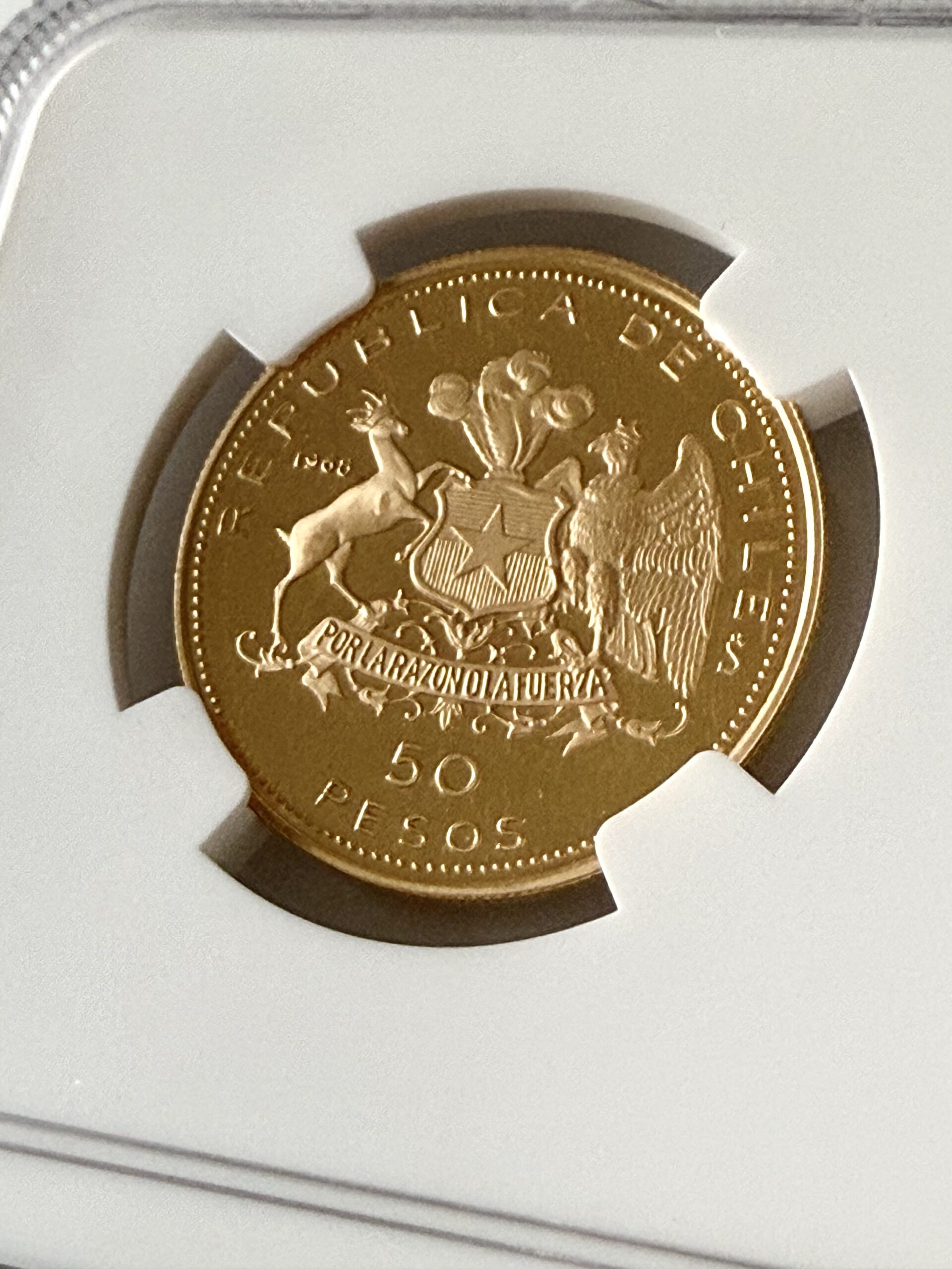 Chile - 1968 - 3 Gold Coins Proof Set