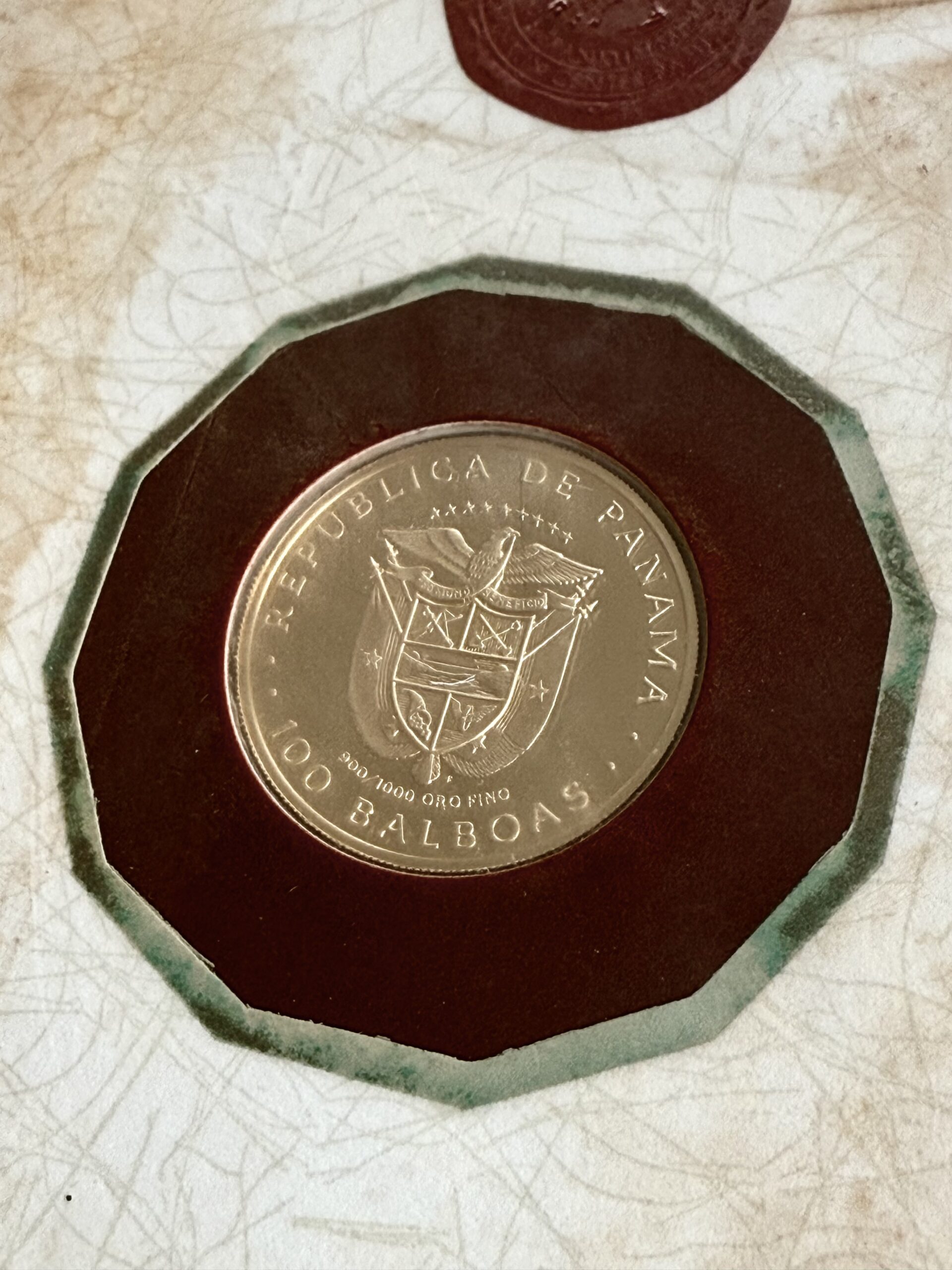 Panama – 1975 – 100 Balboas – Birth of Balboa – Gold Proof