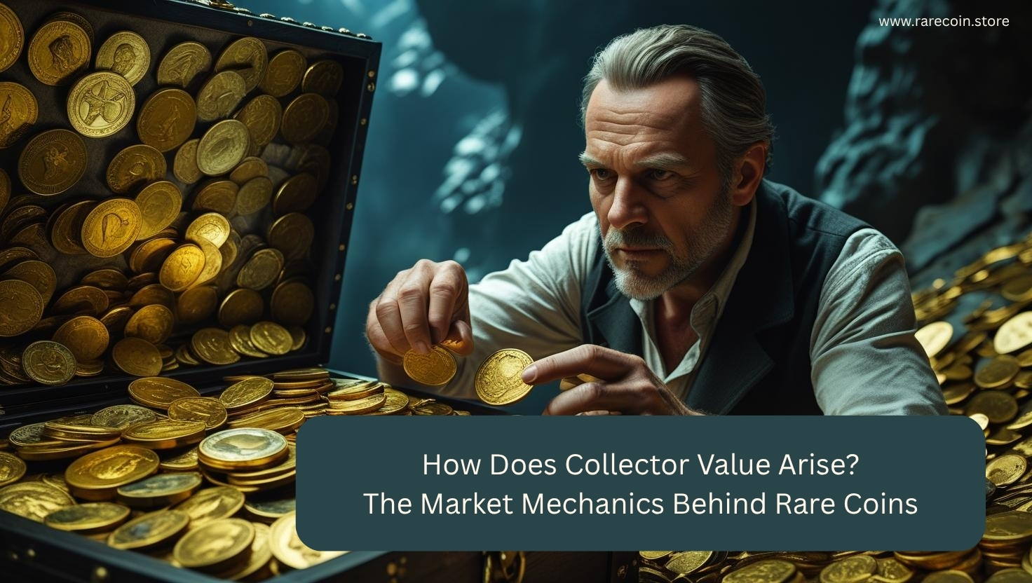 How does collectible value arise from rare gold coins?