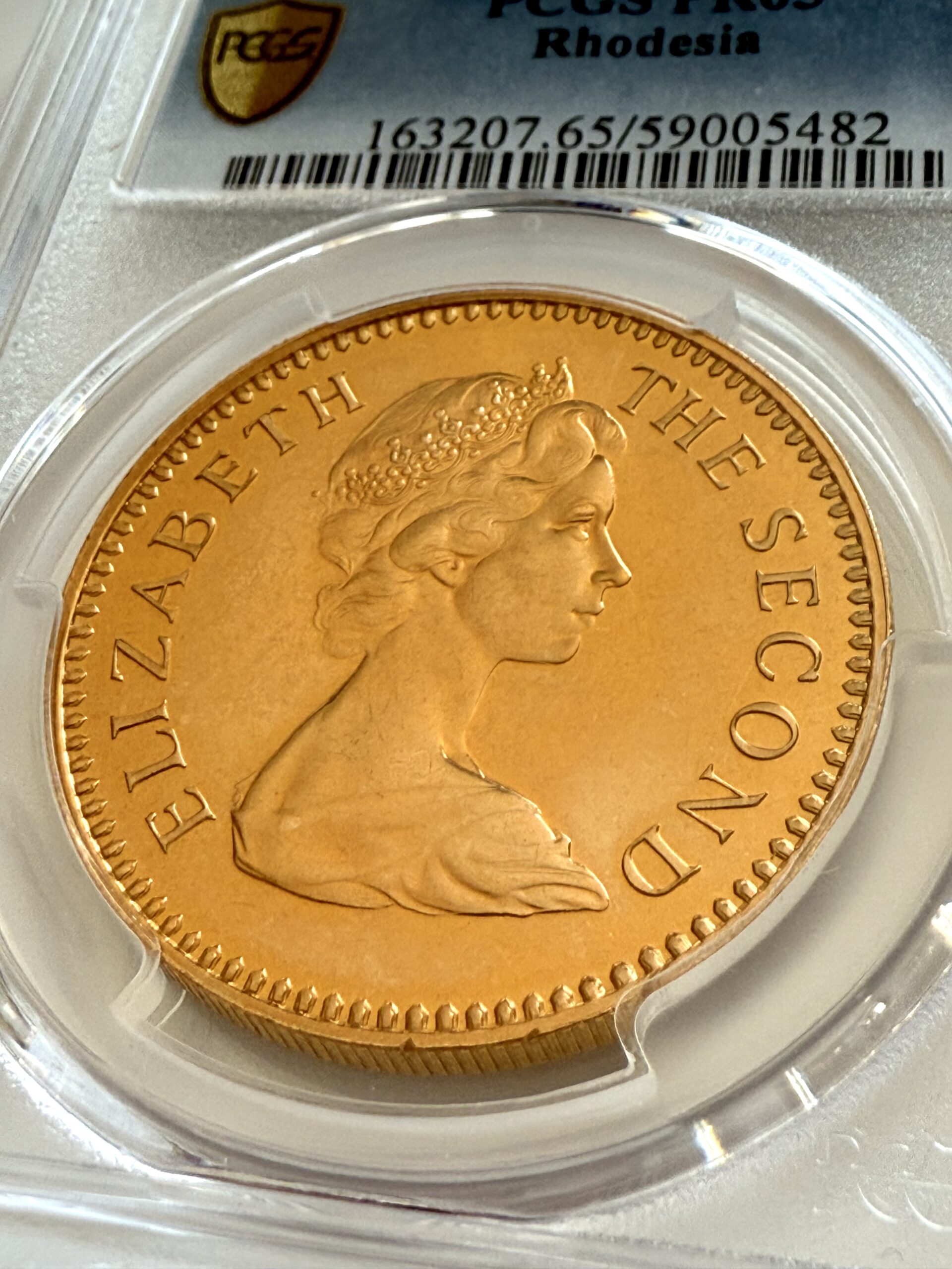 Rhodesia 1966 5 Pound Gold Proof – PCGS PR65