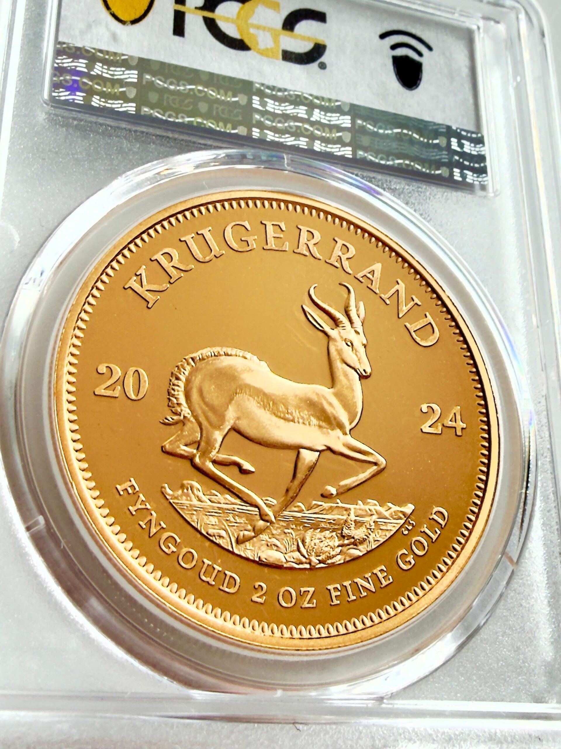South Africa - 2024 - Krugerrand - 2 oz - Gold - Proof - PCGS PR69DCAM